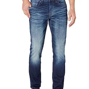 Buffalo David Bitton Men's Slim Ash Jeans, Light Medium Indigo, 32x32