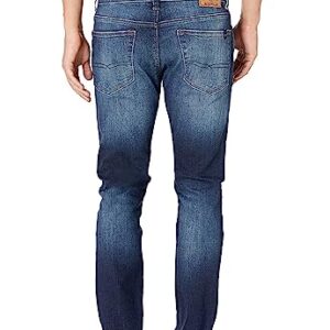 Buffalo David Bitton Men's Slim Ash Jeans, Light Medium Indigo, 32x32