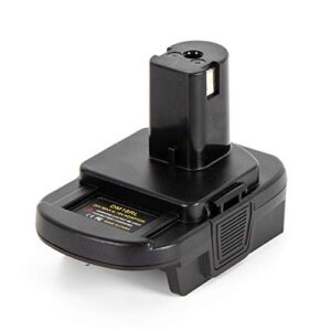 ryg usb battery adapter for milwaukee 18v li-ion and for dewalt 18v battery convert to for ryobi 18v p108 abp1801 battery