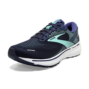 brooks women's ghost 14 neutral running shoe - peacoat/yucca/navy - 8 medium