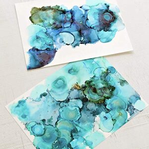 Pixiss Blue Alcohol Inks Set, 5 Shades of Highly Saturated Blue Alcohol Ink, for Resin Petri Dishes, Alcohol Ink Paper, Tumblers, Coasters, Resin Dye