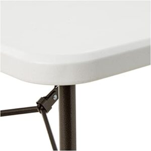 COSCO 4 ft. Straight Folding Utility Table, White, Indoor & Outdoor, Portable Desk, Camping, Tailgating, & Crafting Table