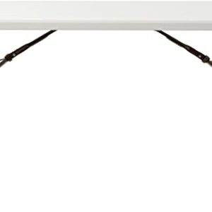 COSCO 4 ft. Straight Folding Utility Table, White, Indoor & Outdoor, Portable Desk, Camping, Tailgating, & Crafting Table