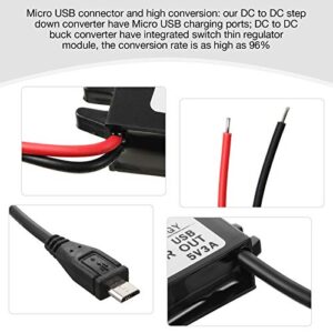 DC-DC Buck Converter Module 12V to 5V Micro USB Power Adapter Compatible with Ring Alarm Keypad (3 Pieces)