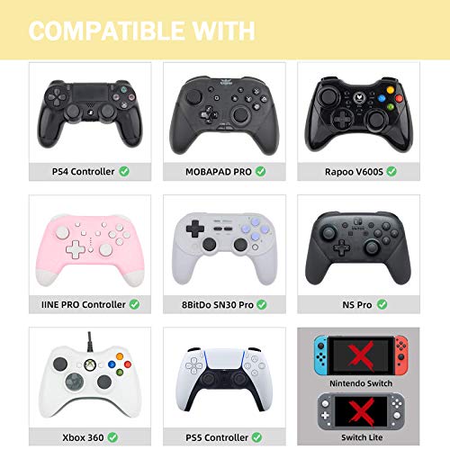 2Pcs Analog Thumb Grip Stick Cover, Wireless Controllers Game Remote Joystick Cap, Fantastic Non-Slip Silicone Handle Protection Cover for PS5/PS4/Xbox one/360/NS PRO (C)