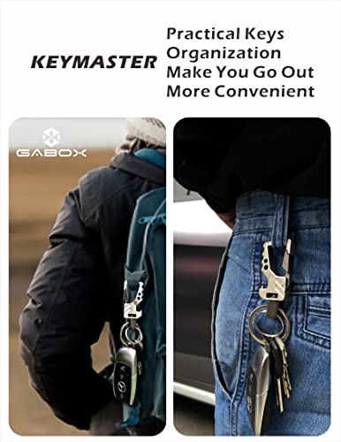 GABOX 2Pcs KeyChains EDC Key Rings Key Chains Bottle Opener Auto Car Keys Tactical Carabiner Keychain with Clip