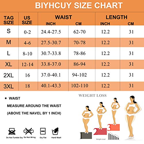 BIYHCUY Women Waist Trainer Belt Tummy Control Workout Waist Cincher Sauna Sweat Girdle Sport Waist Trimmer Slim Belly Band (Small, Black)