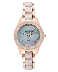 anne klein women's solar powered resin bracelet watch, ak/3770