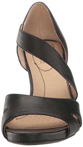 LifeStride Women's Mega Dress Sandal Heeled, Black Patent, 7.5