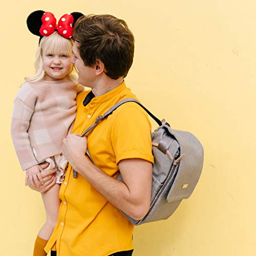 Petunia Pickle Bottom Boxy Backpack | Diaper Bag | Diaper Bag Backpack for Parents | Top-Selling Stylish Baby Bag | Sophisticated and Spacious Backpack for On The Go Moms | Disney Love Mickey Mouse