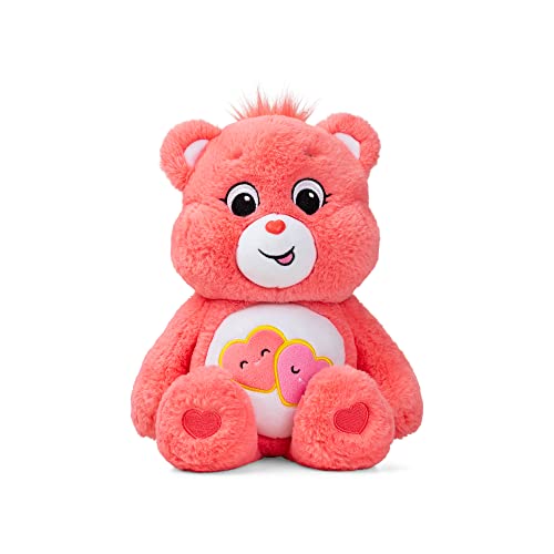 Care Bears 22084 14 Inch Medium Plush Love-A-Lot Bear, Collectable Cute Plush Cuddly Toys for Children, Soft Teddies Suitable for Girls and Boys Aged 4 Years +