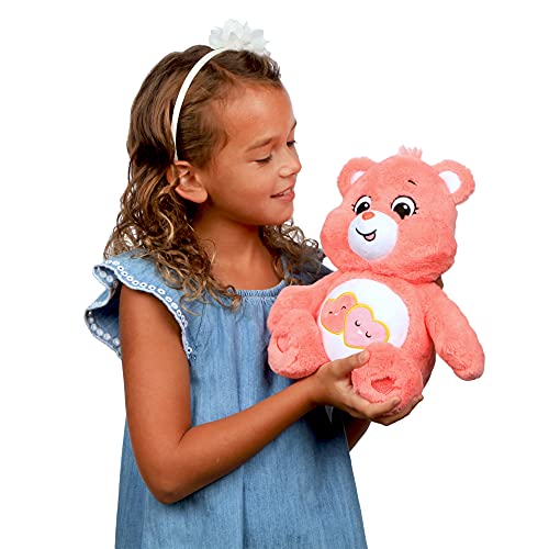 Care Bears 22084 14 Inch Medium Plush Love-A-Lot Bear, Collectable Cute Plush Cuddly Toys for Children, Soft Teddies Suitable for Girls and Boys Aged 4 Years +