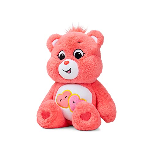 Care Bears 22084 14 Inch Medium Plush Love-A-Lot Bear, Collectable Cute Plush Cuddly Toys for Children, Soft Teddies Suitable for Girls and Boys Aged 4 Years +