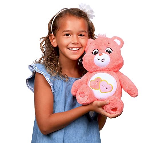 Care Bears 22084 14 Inch Medium Plush Love-A-Lot Bear, Collectable Cute Plush Cuddly Toys for Children, Soft Teddies Suitable for Girls and Boys Aged 4 Years +