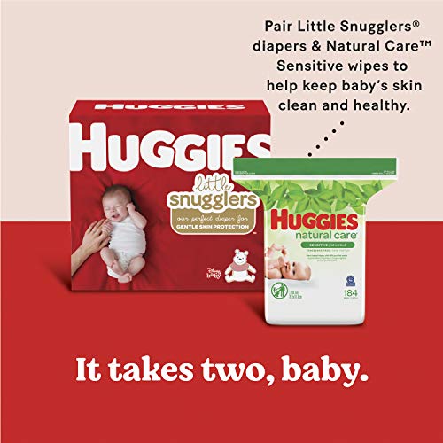 Newborn Baby Diapers (128ct) & Size 1 (198ct), Huggies Little Snugglers