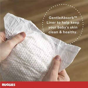 Newborn Baby Diapers (128ct) & Size 1 (198ct), Huggies Little Snugglers