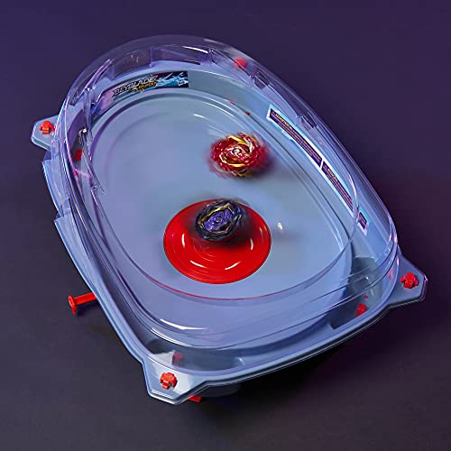 BEYBLADE Burst Surge Speedstorm Motor Strike Battle Set with Motorized Stadium, 2 Top Toys and 2 Launchers