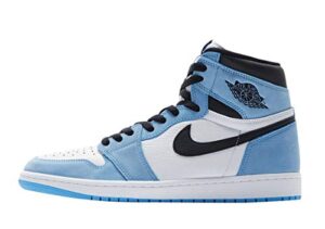 nike men's air jordan 1 retro high og shoes, white/university blue-black, 9.5