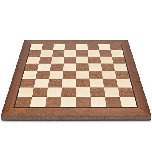 AMEROUS 15'' x 15'' Wooden Chess Board No Pieces , Professional Tournament Chessboard Only with Gift Package - Chess Rules, Portable Chess Board for Beginners, Kids, Adults