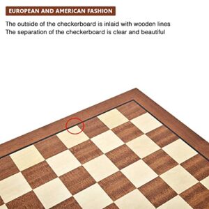 AMEROUS 15'' x 15'' Wooden Chess Board No Pieces , Professional Tournament Chessboard Only with Gift Package - Chess Rules, Portable Chess Board for Beginners, Kids, Adults