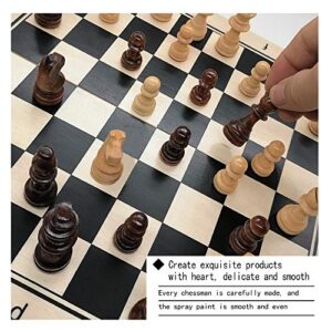 Wooden Magnetic Chess Set, YJZ 12” Chess Board Portable for Folding, Travel Chess Sets for Adults, Including Extra 2 Queens, Set with Storage Slot, Portable Birthday Gift for Children and Beginners