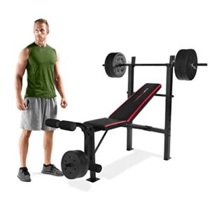 CAP Strength Standard Bench with 100 lb Weight Set, Leg Developer