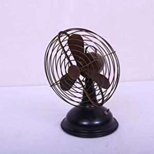 12345 Vintage Nautical Working Collectable Table Fan in 6 inch Tall Antique Table Fan,Bronze,Black