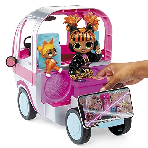 LOL Surprise OMG Glamper Fashion Camper Doll Playset with 55+ Surprises, Fully-Furnished with Light Up Pool, Water Slide, Bunk Beds, Cafe, BBQ Grill, DJ Booth - Gift Toy for Girls Ages 4 5 6 7+ Years