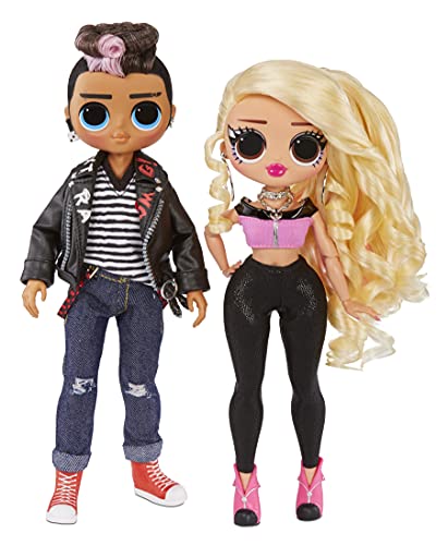 L.O.L. Surprise! OMG Movie Magic Fashion Dolls 2-Pack Tough Dude and Pink Chick with 25 Surprises Including 4 Fashion Looks, 3D Glasses, Accessories and Reusable Playset - Great Gift for Ages 4+