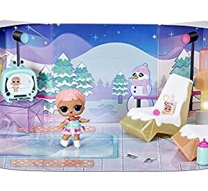 L.O.L. Surprise! Winter Chill Hangout Spaces Furniture Playset with Ice Sk8er Doll, 10+ Surprises with Accessories, for LOL Dollhouse Play- Collectible Toy for Kids, Gift for Girls Boys Ages 4 5 6 7+