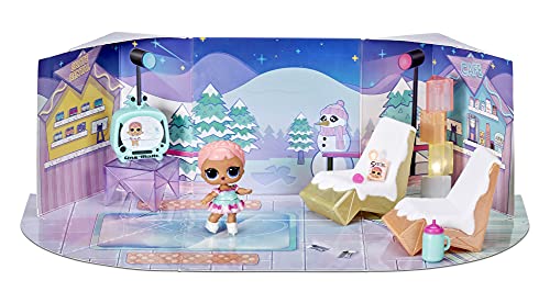 L.O.L. Surprise! Winter Chill Hangout Spaces Furniture Playset with Ice Sk8er Doll, 10+ Surprises with Accessories, for LOL Dollhouse Play- Collectible Toy for Kids, Gift for Girls Boys Ages 4 5 6 7+