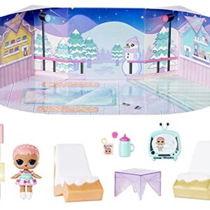 L.O.L. Surprise! Winter Chill Hangout Spaces Furniture Playset with Ice Sk8er Doll, 10+ Surprises with Accessories, for LOL Dollhouse Play- Collectible Toy for Kids, Gift for Girls Boys Ages 4 5 6 7+