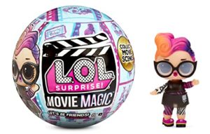 lol surprise movie magic dolls with 10 surprises including limited edition doll, film scenes, movie prop accessories, color change – collectible gift for kids, toys for girls boys ages 4 5 6 7+ years