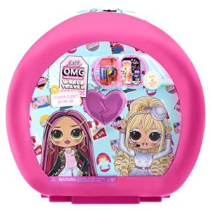 L.O.L. Surprise! OMG World Travel Fashion Closet On-The-Go with Rolling Storage fits 4 Dolls and Accessories, Great Gift for Kids Ages 4+