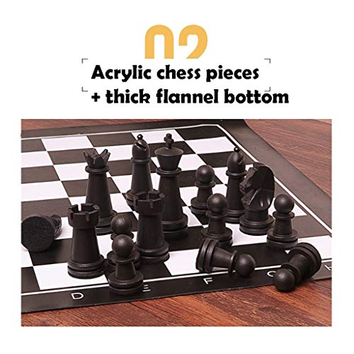 Roll-Up Leather Chess Set, Chess Board Set，Portable Travel Chess Game Set Combination，Beginner Chess Set for Kids and Adults