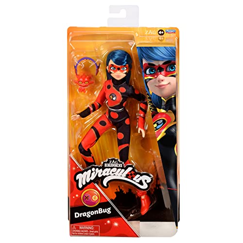 Miraculous Ladybug Dragonbug 10.5" Fashion Doll with Lonng Kwami and Dragon Headband by Playmates Toys