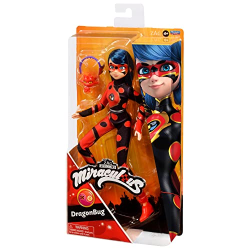 Miraculous Ladybug Dragonbug 10.5" Fashion Doll with Lonng Kwami and Dragon Headband by Playmates Toys