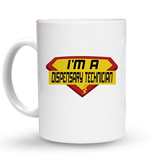 Makoroni - I'M A DISPENSARY TECHNICIAN Career - 15 Oz. Ceramic COFFEE MUG Coffee Drink Cup, DesX2