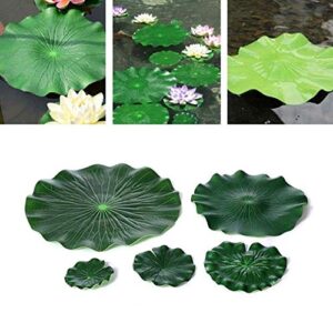 Garneck 10pcs Pool Lotus Leaves Artificial Floating Foam Lotus Leaves Lily Pads Fake Foliage Decoration for Pond Pool Aquarium Fish Artificial Lotus Leaf Tank Foam Lotus Leaves