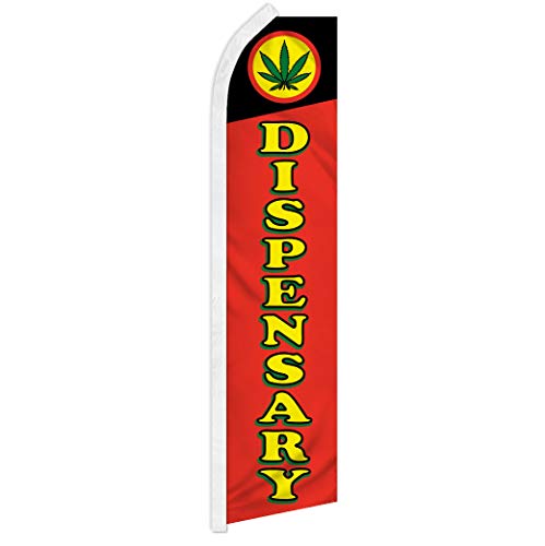 Dispensary Swooper Advertising Flag - Perfect for Vape Shops, Smoke Shops, Hookah Lounges, Dispensaries