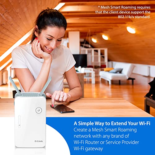 D-Link E15 Eagle Pro AI Mesh WiFi 6 Range Extender AX1500, Repeater and Signal Booster for Home Wireless Internet Network, Wall Plug In