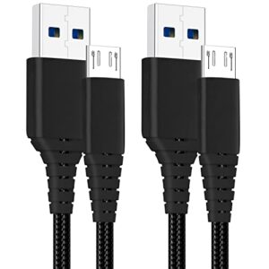 ps4 controller charger cable,playstaion 4 charging cord 10ft 2pack for sony playstaion 4,ps4 slim/pro,dualshock 4,xbox one/one x,micro usb high speed data sync power wire,nylon braided extra long