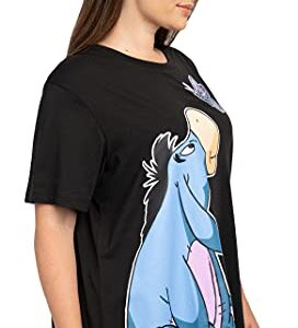 Disney Plus Size Womens T-Shirt Eeyore Butterfly Side Print (Black, 5X)