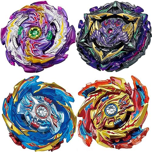 HUXICUI 4 Piece Battling Gyros Tops, Bey Battle Burst Tops,Battle Burst Tops Starter Set,Boys Christmas Birthday Party Idea Gift