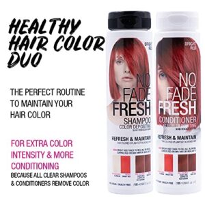 No Fade Fresh Bright Red Hair Color Depositing Conditioner with BondHeal Bond Rebuilder - Maintain & Refresh Bright Red Color, Deep Conditioner Hair Mask - Sulfate, Paraben & Ammonia Free 6.4 oz