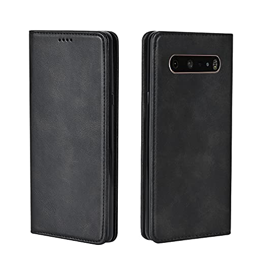 BGTXCZ LG V60 ThinQ Case, LG V60 ThinQ Wallet Case, [Flip Fold Leather] PU Leather Case with Kickstand Function and ID Credit Card Slot, Magnetic Closure Phone Cover for LG V60 ThinQ 5G(Black)