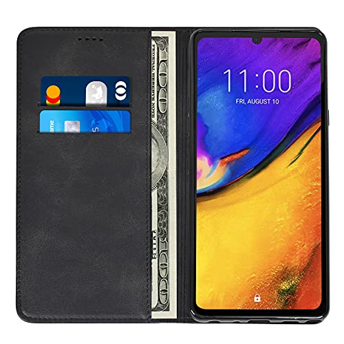 BGTXCZ LG V60 ThinQ Case, LG V60 ThinQ Wallet Case, [Flip Fold Leather] PU Leather Case with Kickstand Function and ID Credit Card Slot, Magnetic Closure Phone Cover for LG V60 ThinQ 5G(Black)