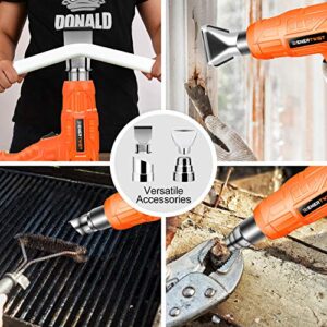 Enertwist 1500W Dual Temperature Heat Gun Kit with 4 Nozzle Attachments for Shrink Wrapping, Paint Removal, Rusted Bolt Stripping, Wire Shrinking, Crafting, ET-HG-1500R