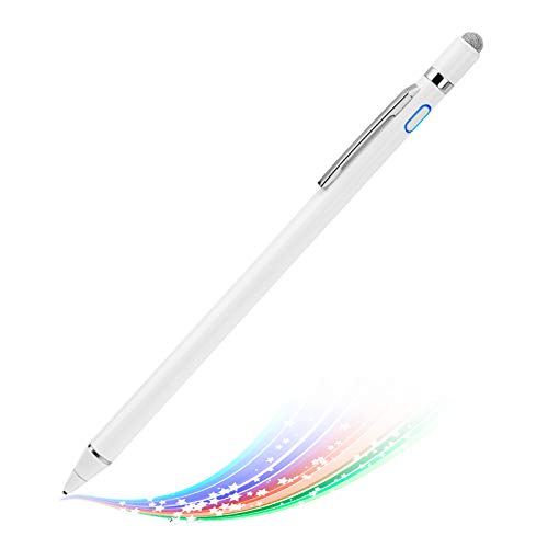 Stylus Pen for Amazon Fire HD 8 Plus Pencil, EDIVIA Active Stylus Pen with 1.5mm Ultra Fine Metal Tip Pencil Stylus for Amazon Fire HD 8 Plus Drawing and Sketching Pen,White