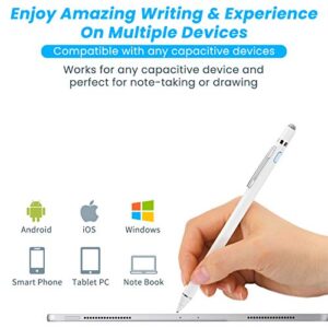 Stylus Pen for Amazon Fire HD 8 Plus Pencil, EDIVIA Active Stylus Pen with 1.5mm Ultra Fine Metal Tip Pencil Stylus for Amazon Fire HD 8 Plus Drawing and Sketching Pen,White